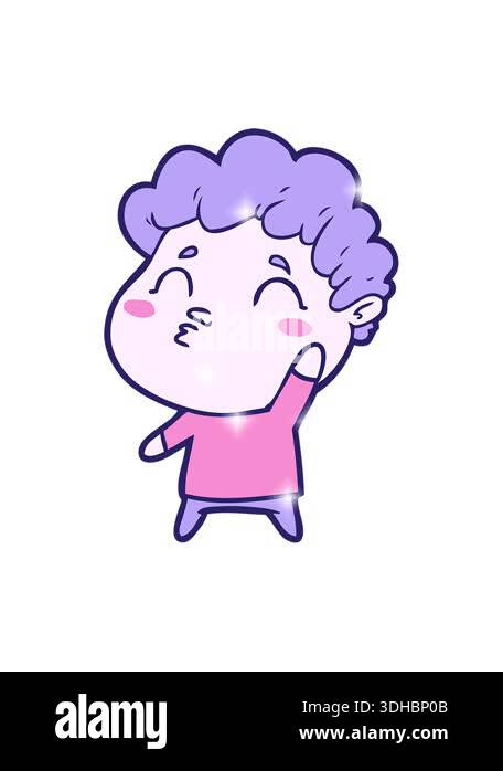 glitter effect animation of cartoon man pouting Stock Video Footage - Alamy