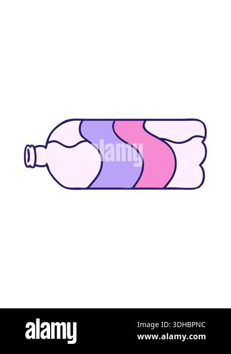 pixelize effect animation of hand drawn cartoon doodle of a soda bottle ...