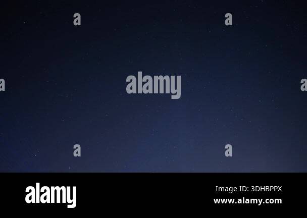 Stars on a night sky timelapse with light pollution by professional ...