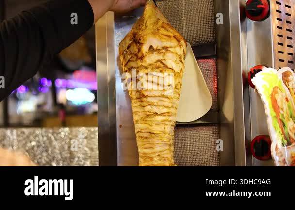 Street vendor prepares shawarma in Krabi, Thailand Stock Video Footage ...