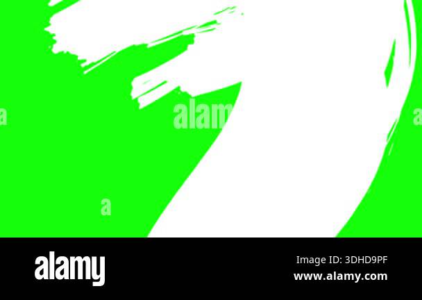 Gritty Paint Brush Swipe Transition Background Green Screen Stock Video ...