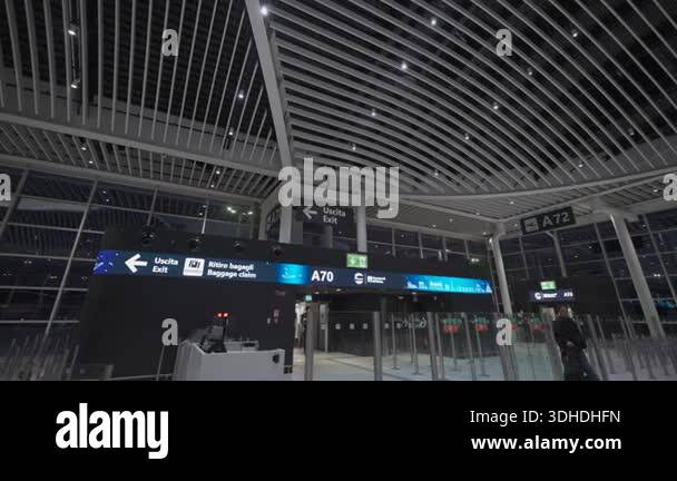 October 7, 2023. Rome. Italy. Interior inside Aeroporto di Roma ...