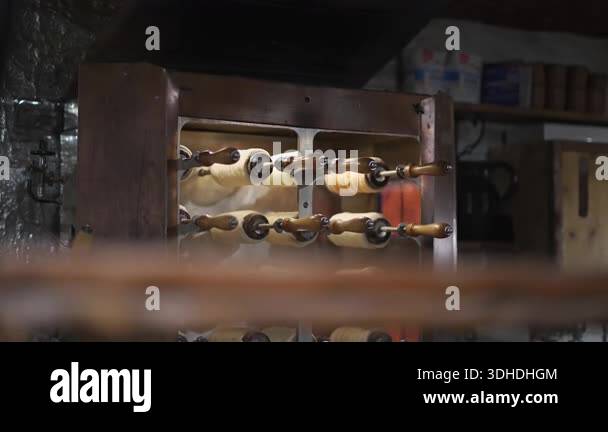 Chimney cakes roasting over an open fire at the Munich Medieval Market ...