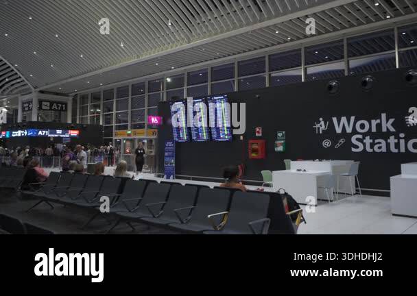 October 7, 2023. Rome. Italy. Interior inside Aeroporto di Roma ...