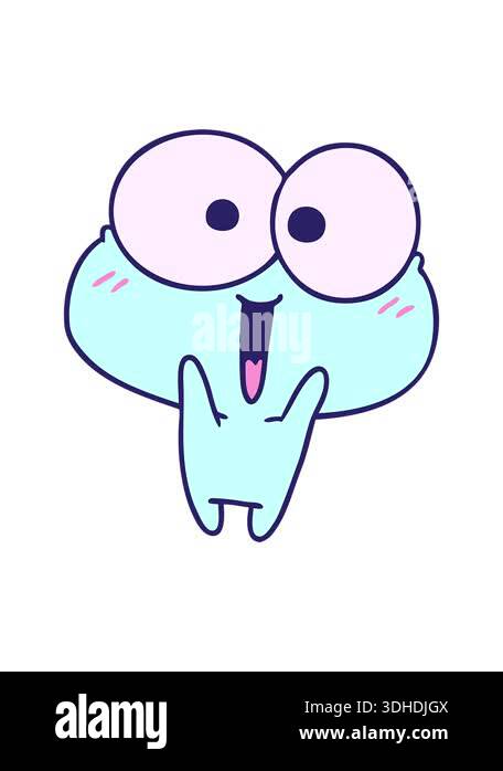 shaking motion animation of cartoon illustration kawaii excited cute ...