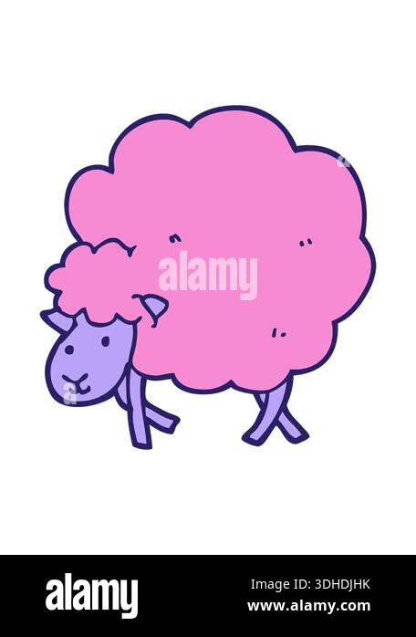 jiggle and pause animation of a cartoon sheep Stock Video Footage - Alamy