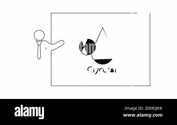A simple line drawing of a presenter explaining glycerol, ideal for ...