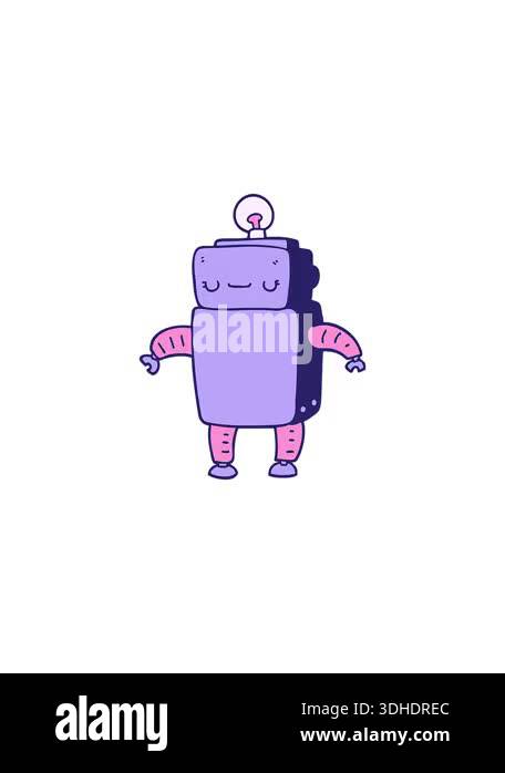 flashy sales animation of a cartoon robot Stock Video Footage - Alamy