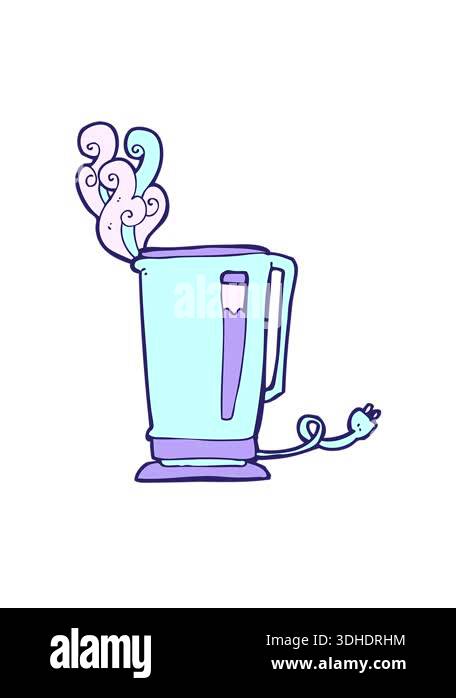 vibrating motion animation of cartoon drawing of kettle Stock Video ...