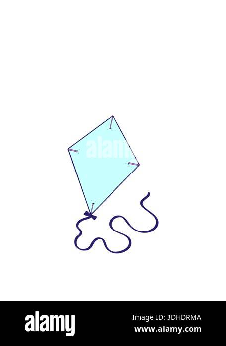 rise and float animation of cartoon flying kite Stock Video Footage - Alamy