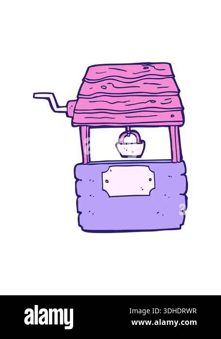 pixelize effect animation of cartoon well design Stock Video Footage ...