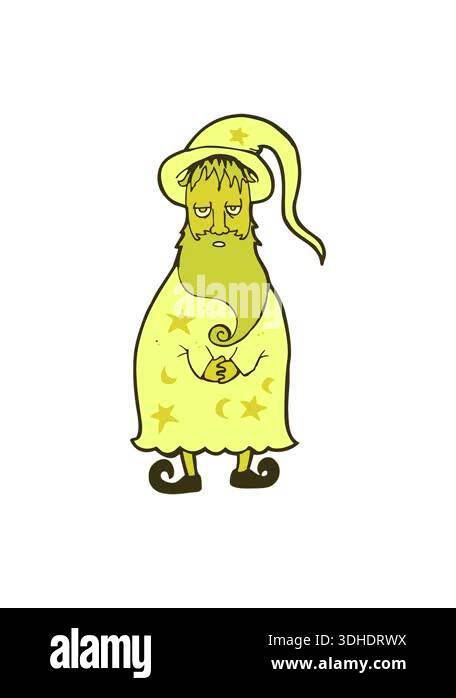 changing color animation of cartoon wizard Stock Video Footage - Alamy