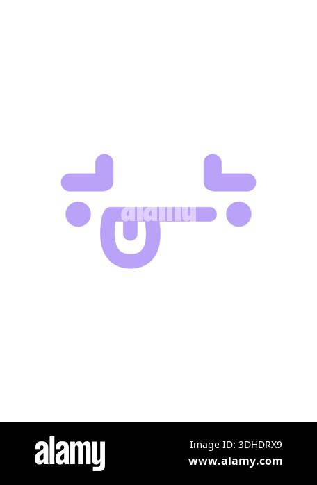 splitting effect animation of face icon Stock Video Footage - Alamy