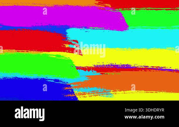Bright and bold paint strokes in various colors, creating an abstract ...