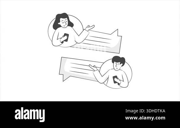 Chat 2D Animation MP4 File Stock Video Footage - Alamy