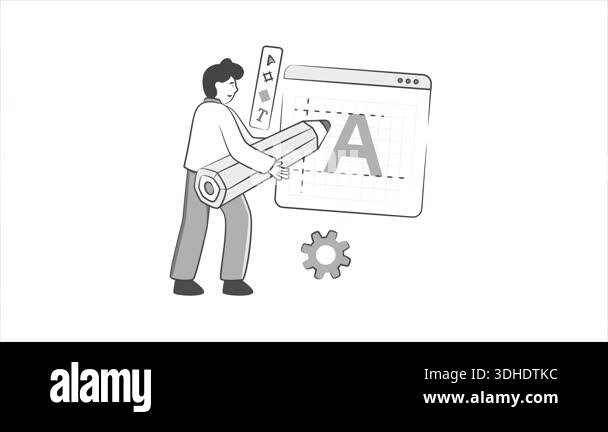 Logo Design 2D Animation MP4 File Stock Video Footage - Alamy
