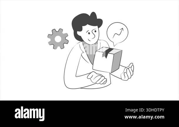 Product Management 2D Animation MP4 File Stock Video Footage - Alamy