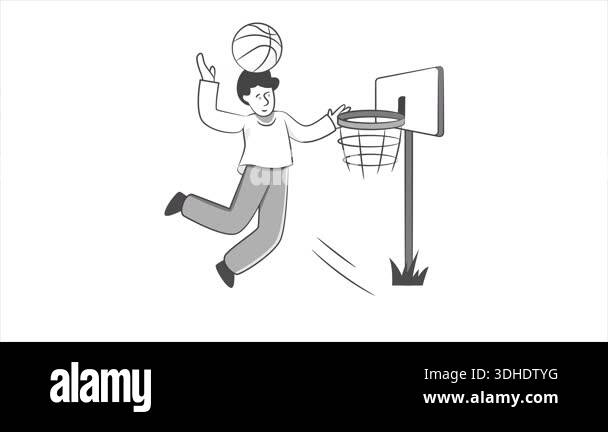 Basketball Coach 2D Animation MP4 File Stock Video Footage - Alamy