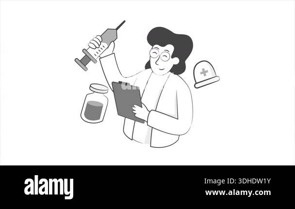Medical Care 2D Animation MP4 File Stock Video Footage - Alamy