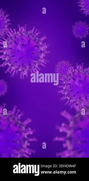 Realistic 3d model of virus cells floating and moving through a body ...