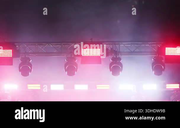 Ceiling Spotlights Illuminating The Concert Stage And Lighting ...