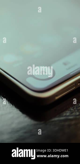 Home icon displayed on mobile phone screen as part of menu Stock Video ...