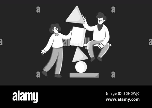 Team Building 2D Graphic motion Animation alpha channel Stock Video ...