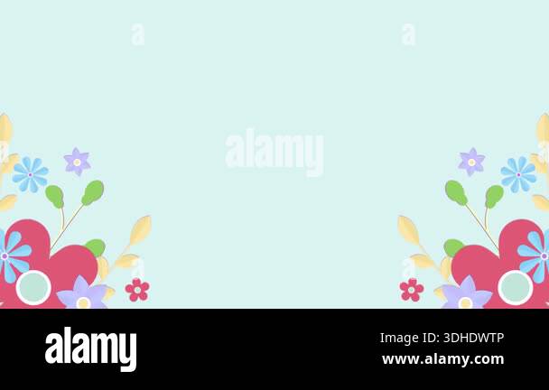 Minimal spring background animation with clean composition, pastel ...