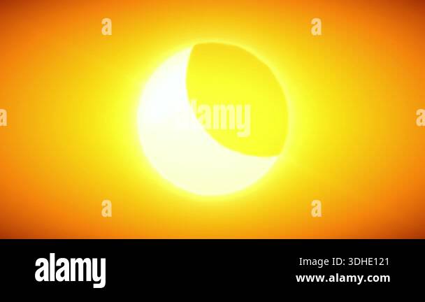 A solar eclipse unfolds as the moon partially obscures the sun ...