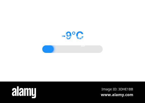Abstract animated visualization of changing temperature values ...