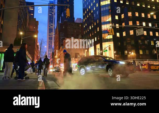 New York, USA, 28 December 2025: Midtown Manhattan Steam Crossing ...