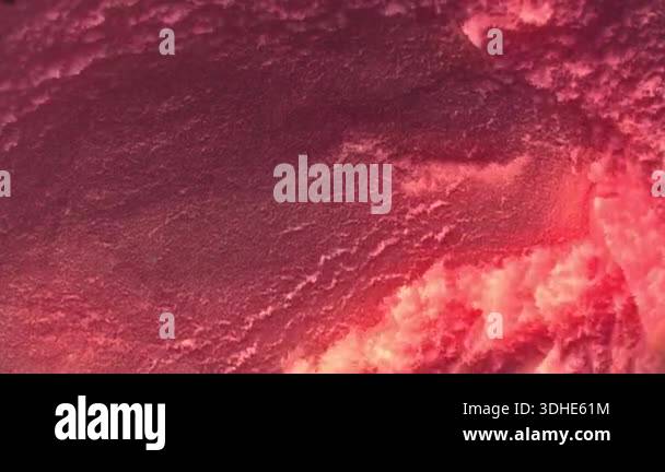 Molten Lava Flowing Through Cracked Ground: Abstract Volcanic Disaster ...