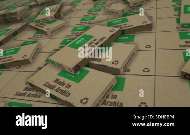 Made in Saudi Arabia box production line. Israeli export import ...