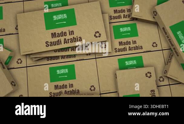 Made in Saudi Arabia box production line. Israeli export import ...
