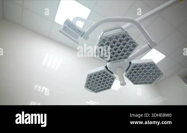 Modern surgical LED spotlight in a sterile operating room Stock Video ...