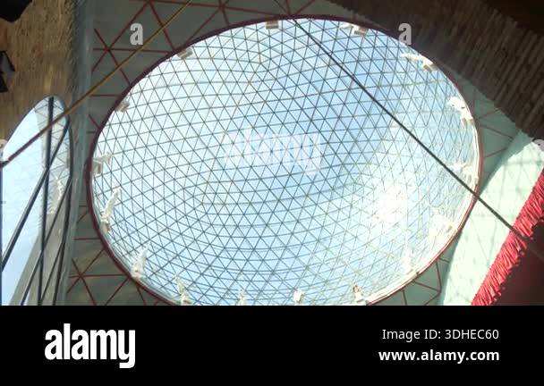 Figueres, Spain - October 21, 2025 The glass dome of the Dali Theatre ...