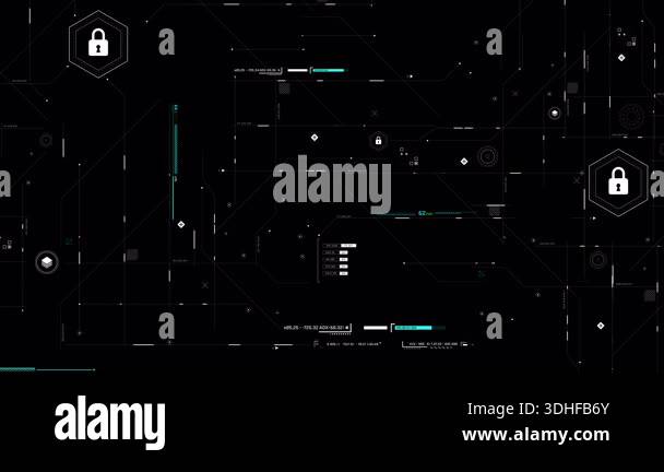 Futuristic digital data interface visualizing massive streams of ...