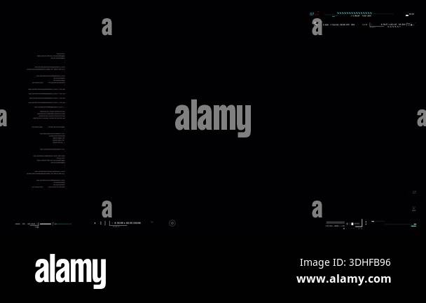 Futuristic AI visual core HUD interface animation displaying abstract ...