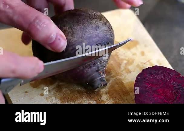 Cleaning red beets for soup Stock Video Footage - Alamy