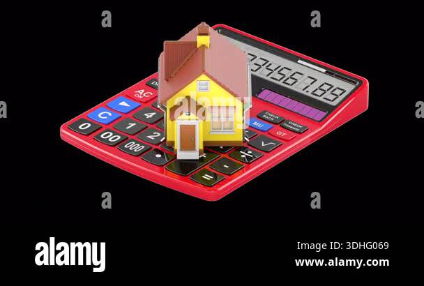 Mortgage and real estate cost calculation concept. Calculator with ...