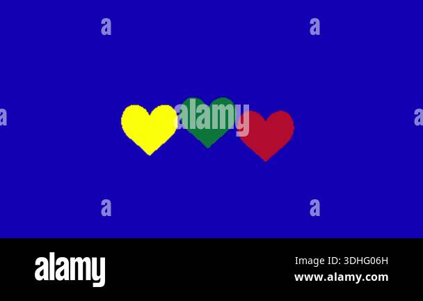 Love animation on blue background Stock Video Footage - Alamy