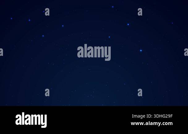 Blue starry night sky motion background. 4K minimalist deep space ...