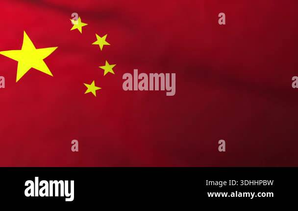 China Flag Texture. Full screen video of waving national flag of China ...