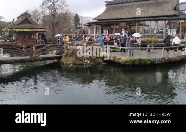 Oshino, Japan- 20 Dec 2025: Nakaike Pond of Oshino Hakkai, Japan. It is ...