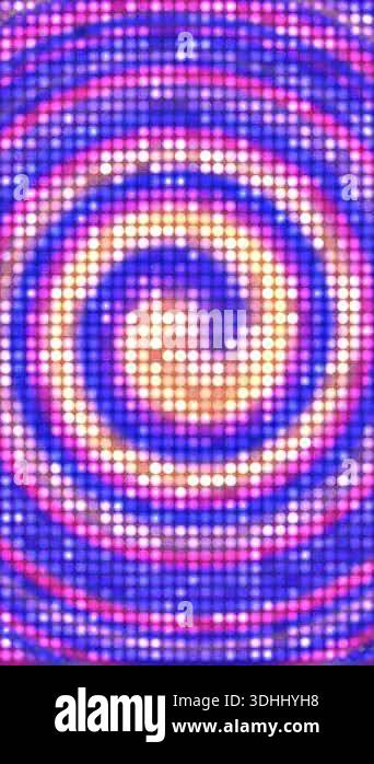 A mesmerizing spiral of red, orange and blue LED lights creates an ...