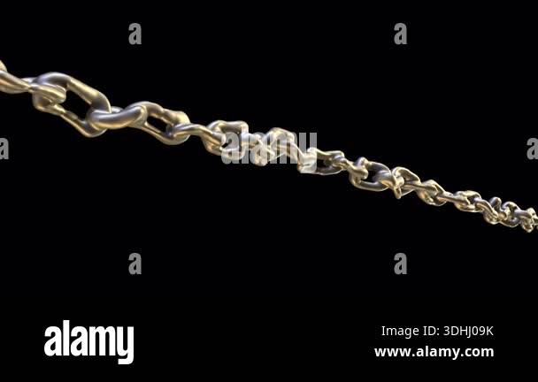 Chain Abstract Animation. 3d Simulation and Rendering. With Alpha ...