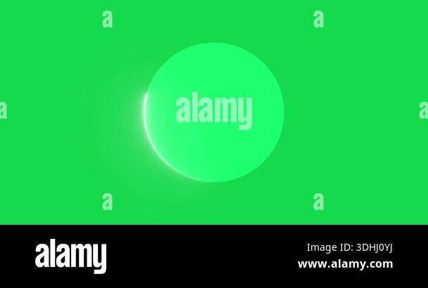 Liquid glass circle animation with rotating highlight glow effect on ...