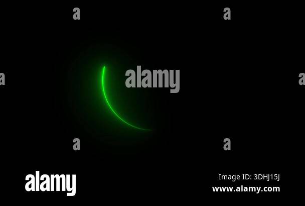 Liquid glass circle animation with rotating highlight glow effect on ...