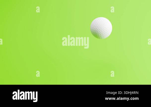 Golf Ball Bouncing Seamless Loop on Green Background with Copy Space ...