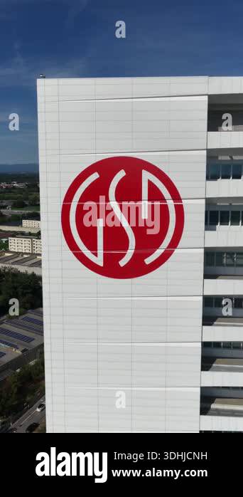 Milan, Lombardy, Italy, September, 6, 2025: Aerial video of Ospedale ...